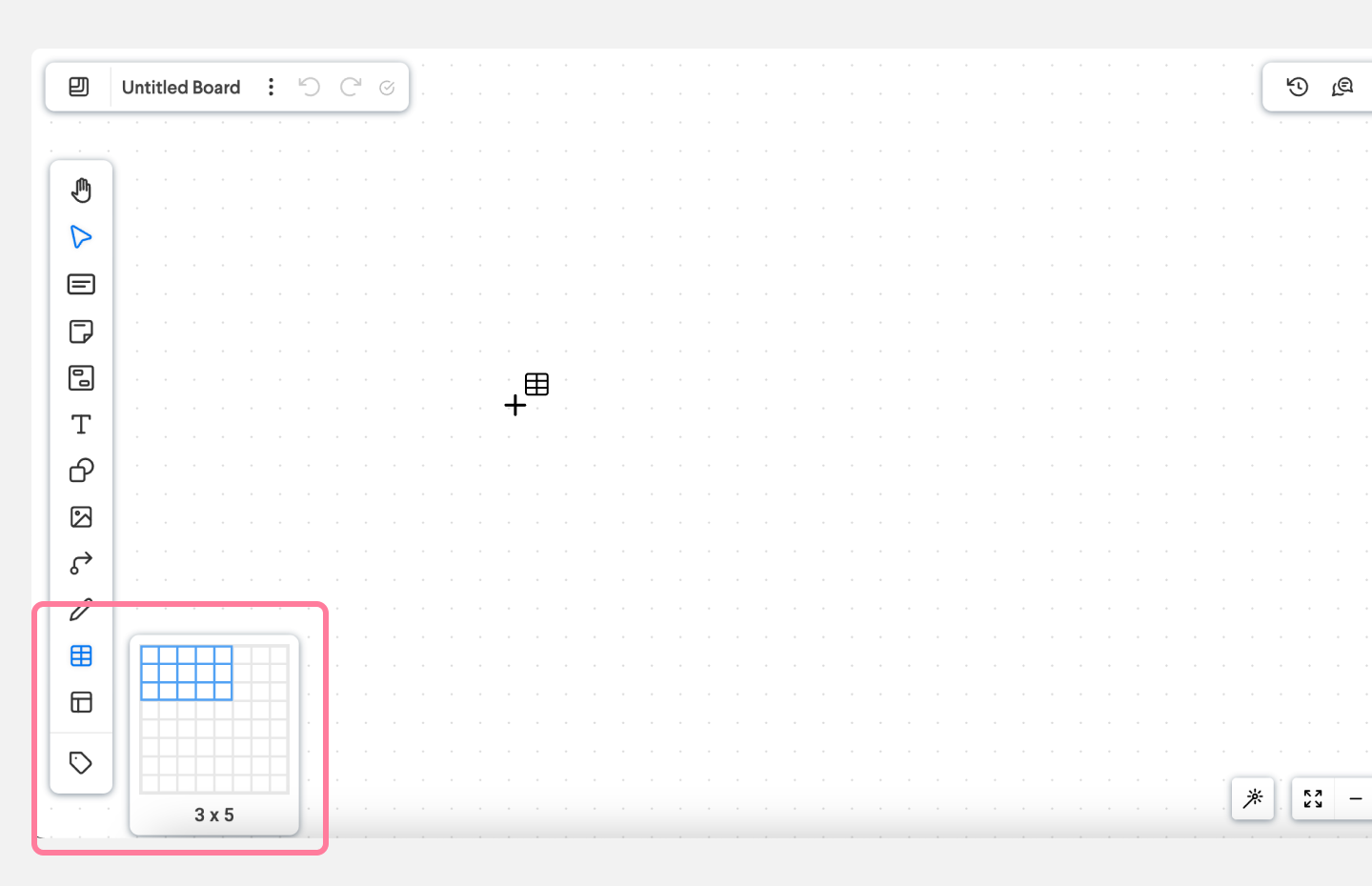 Using Tables in Whiteboard